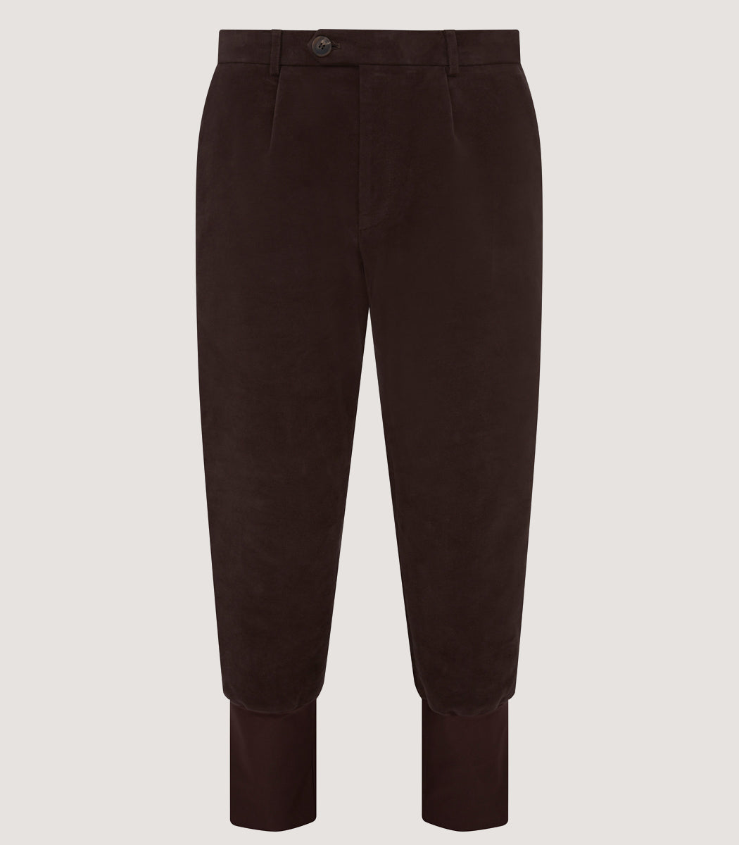 Purdey | Outerwear | Men's Moleskin Breeks - Storm Cuff In Rouge Brown