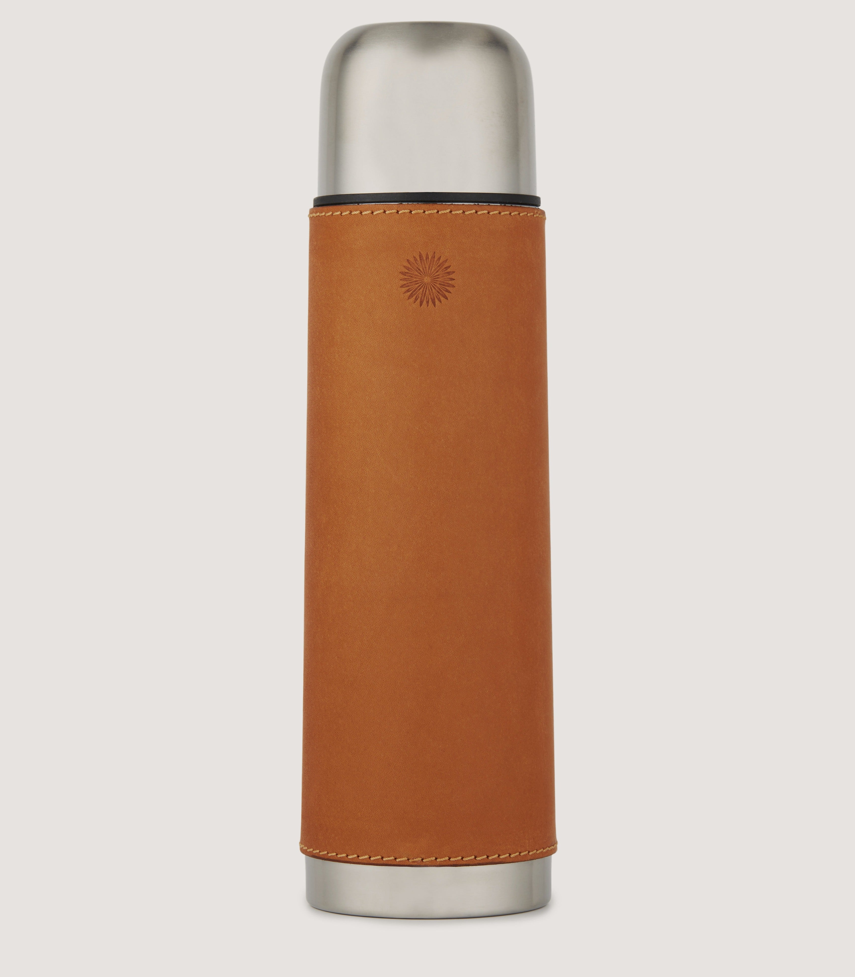 Purdey | Flasks | Leather Thermos Flask In Tan