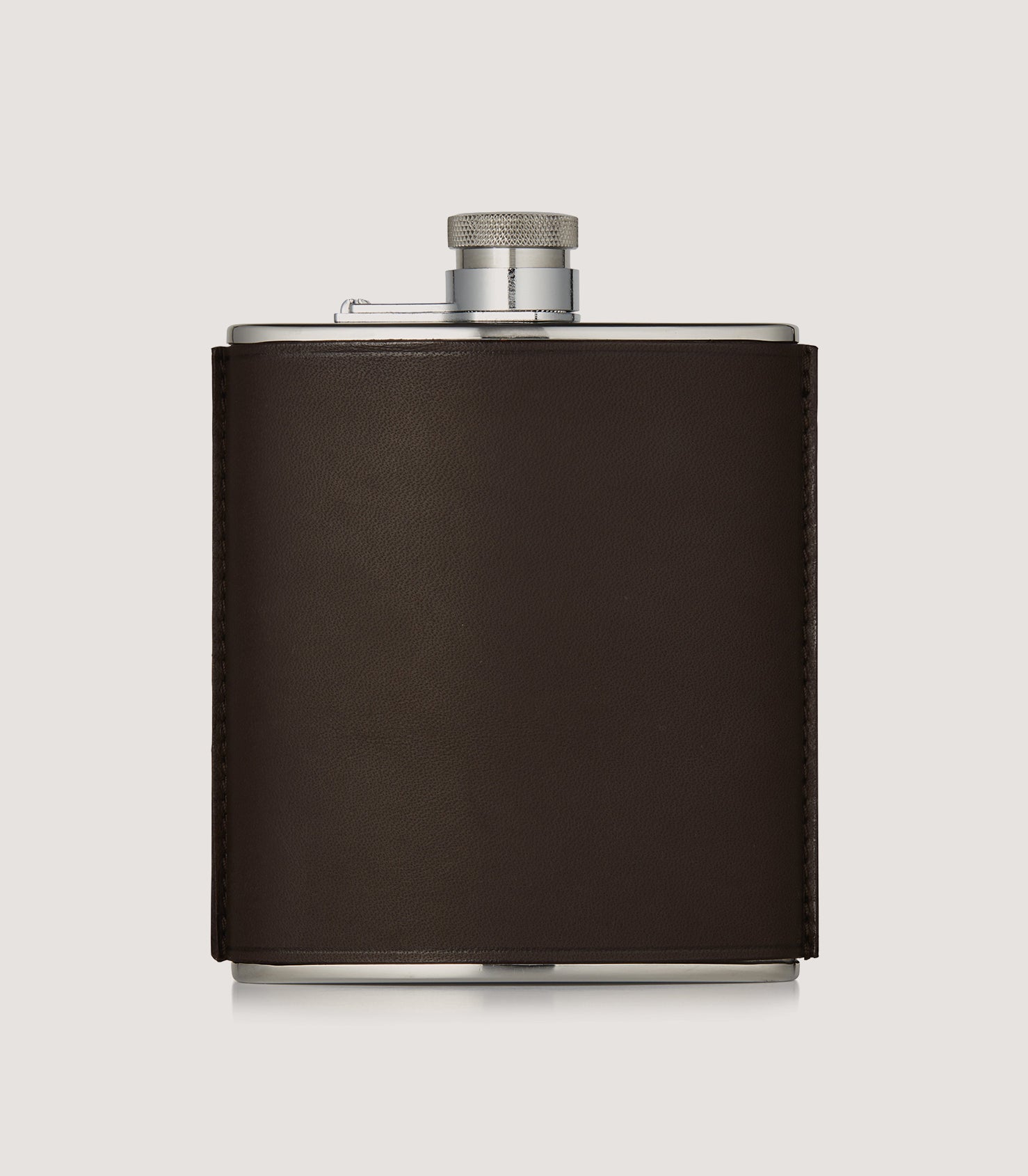 Purdey | Gifts | 6oz Leather Flask In Dark Brown