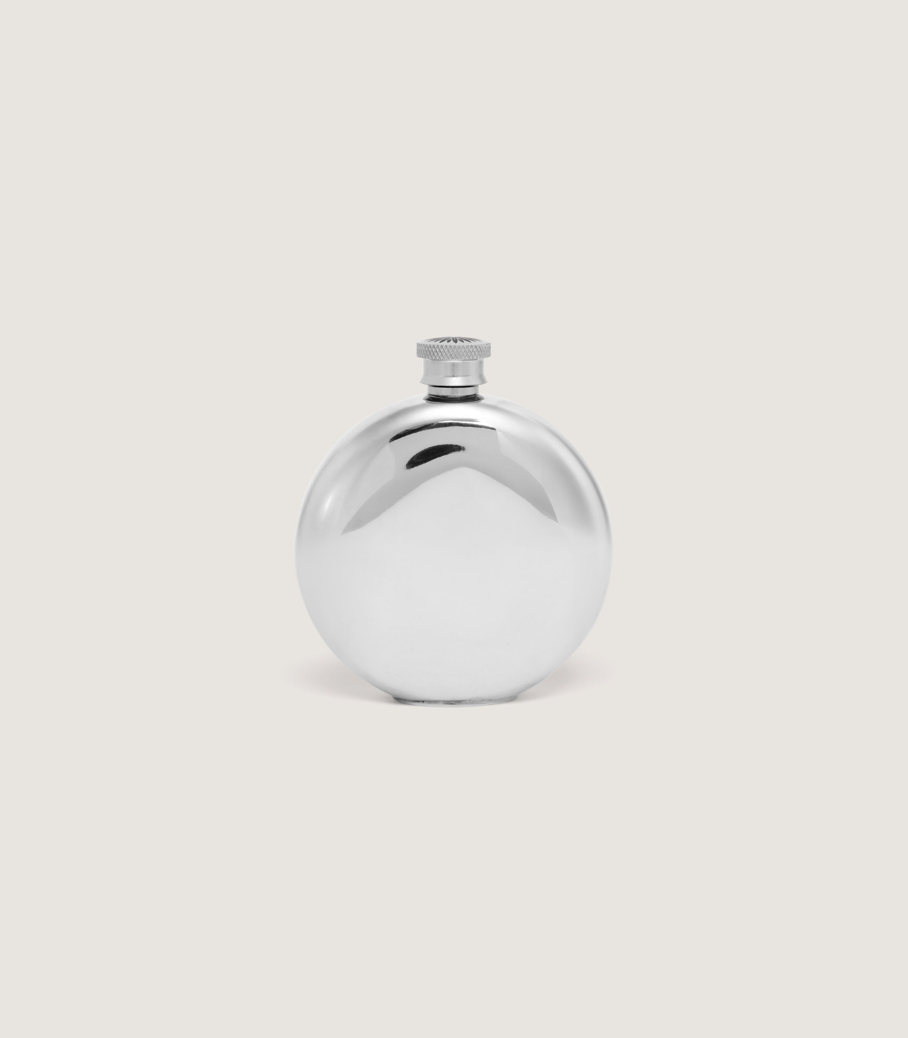 Purdey | Gifts | Round Concave Back Pewter Flask In Pewter