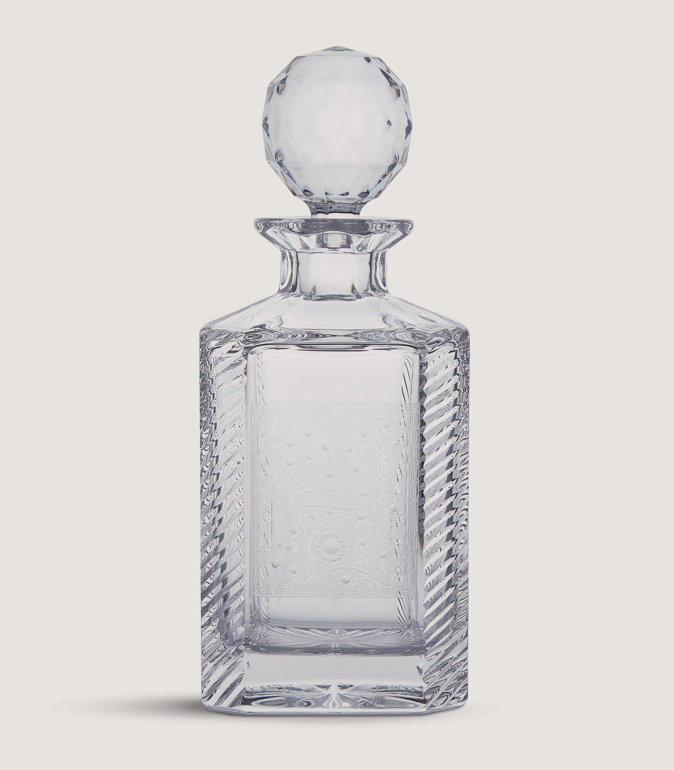 Purdey | Home | Crystal Decanter With Scroll Engraving