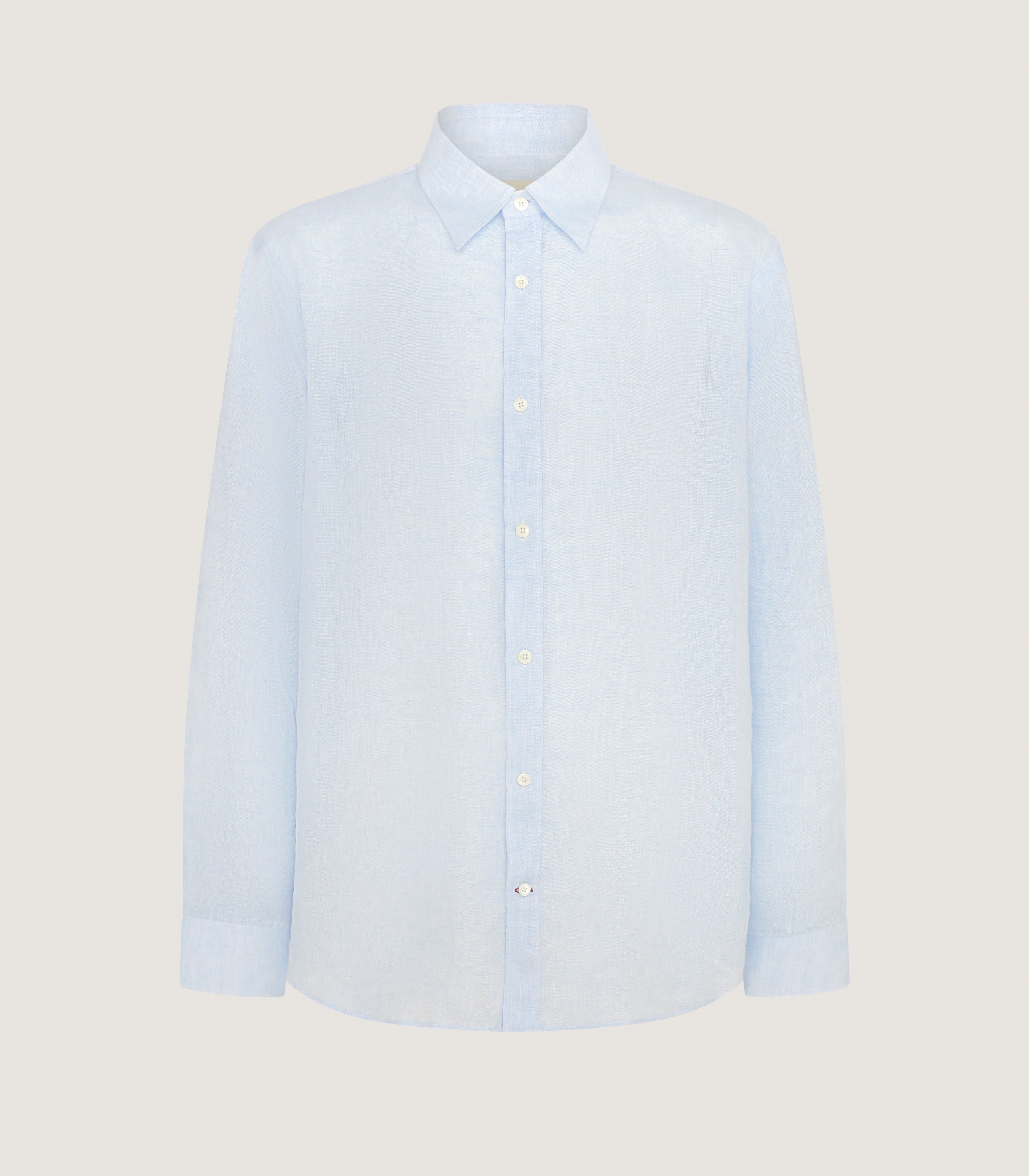 Men's Classic Linen Shirt in Cornflower Blue – Purdey