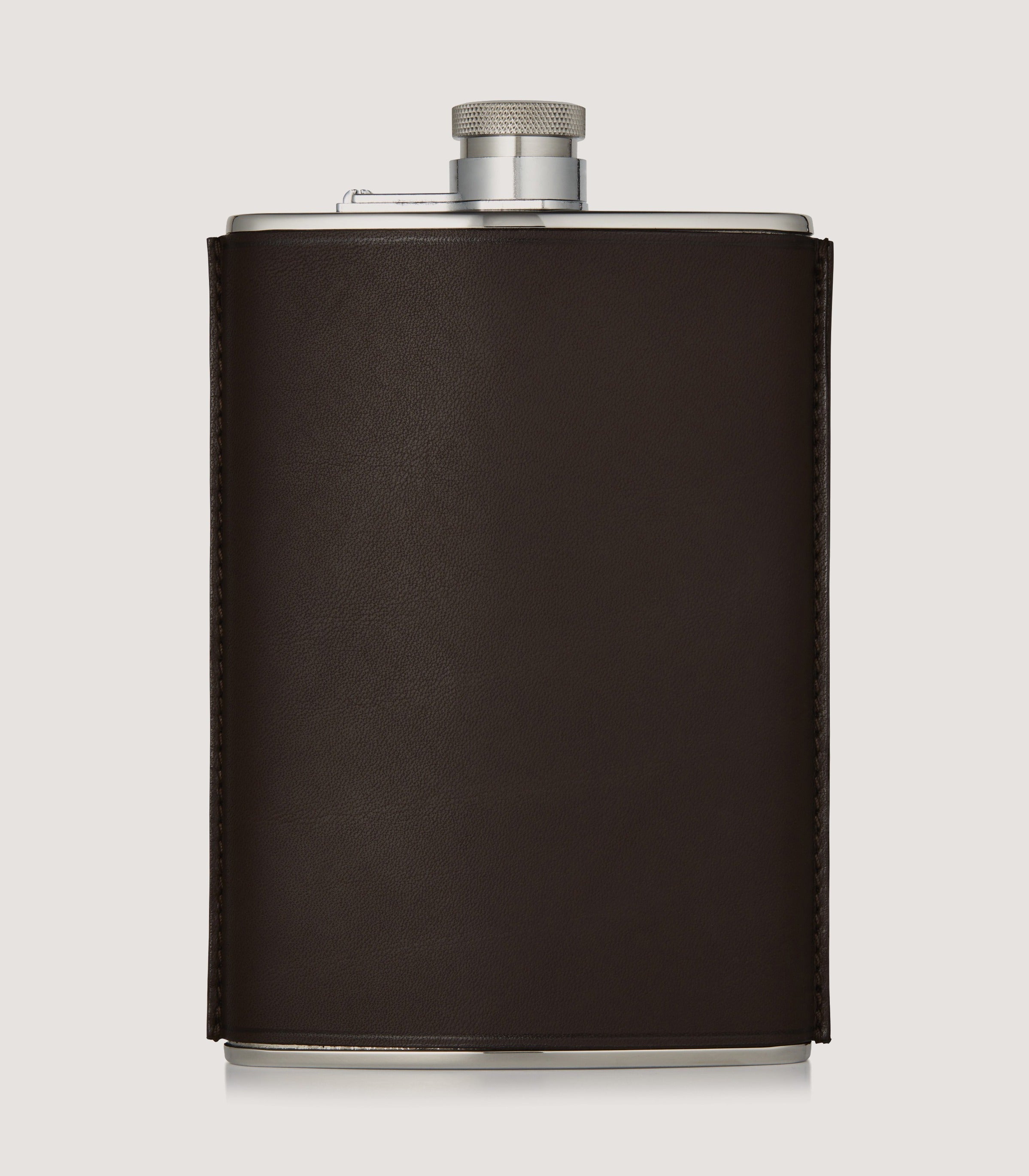 Purdey | Gifts | 8oz Leather Flask In Dark Brown