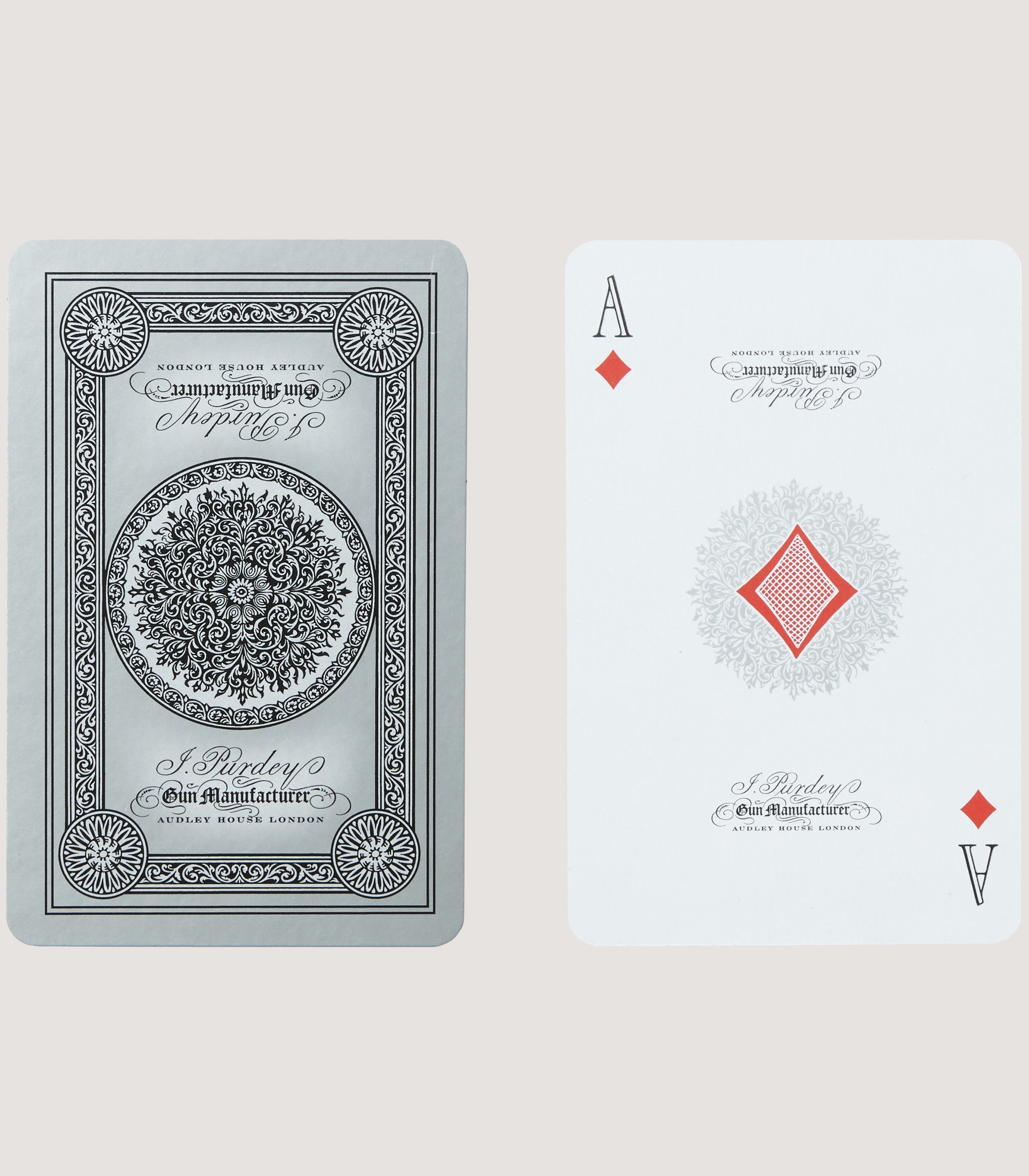 Purdey | Home | Purdey Engraved Playing Cards In Silver
